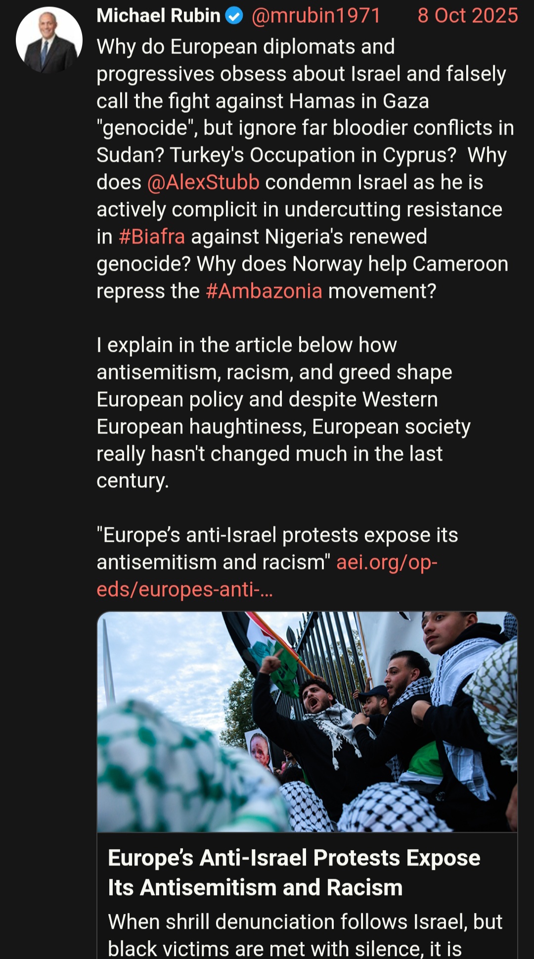 Michael Rubin - Complicit in Apartheid | Reverse Canary Mission